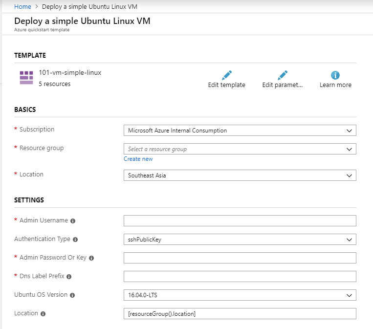 ARM Templates And Default Values